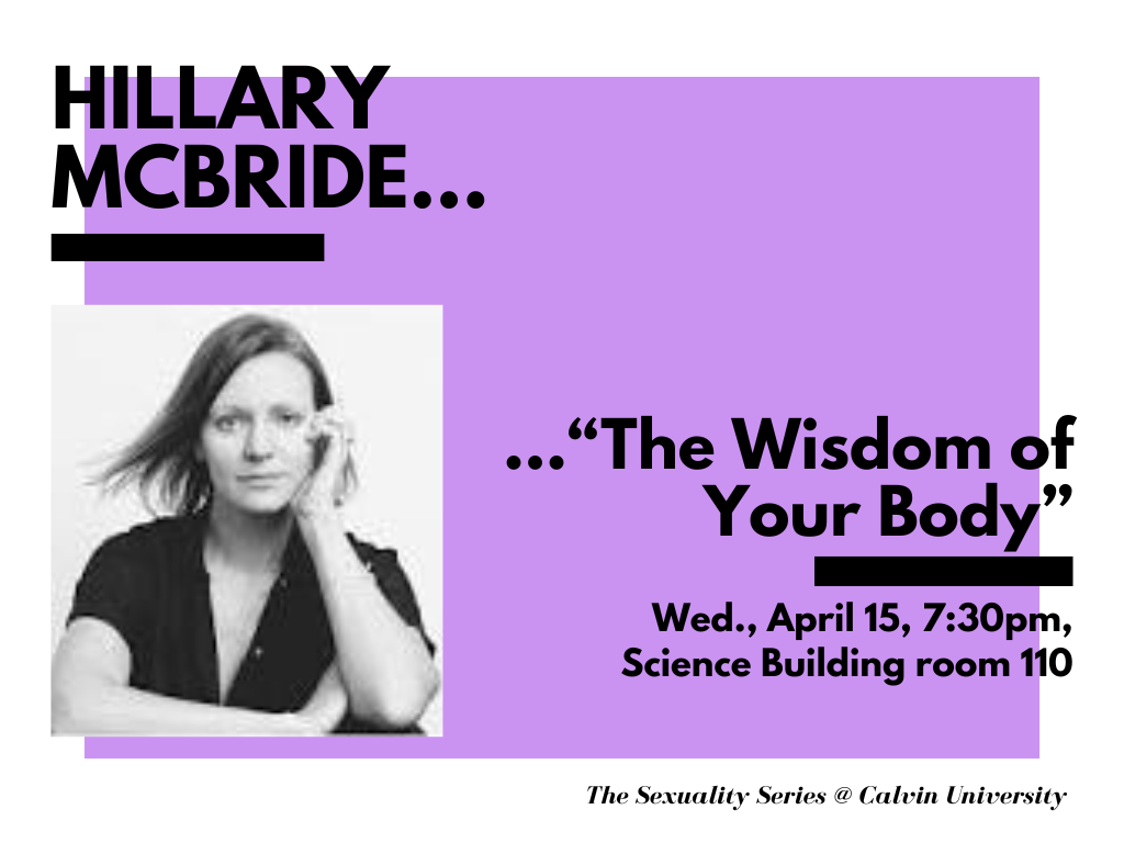 Sexuality Series -- Hillary McBride: Wed, Apr 15 2026, 7:30 - 9pm ...